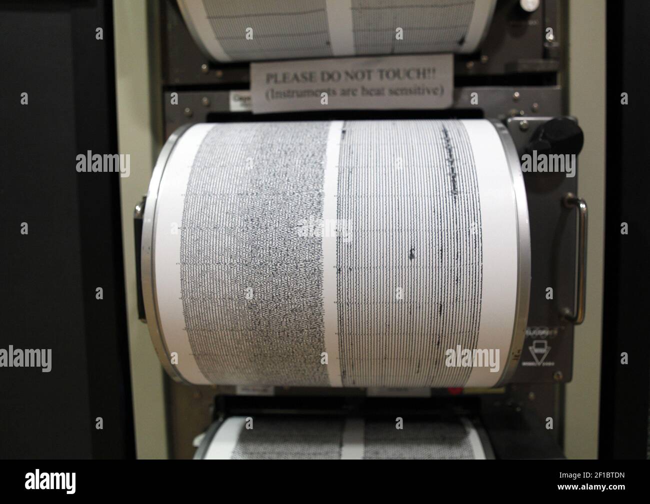 Helicorders used to record seismic data at the U.S. Geological Survey ...