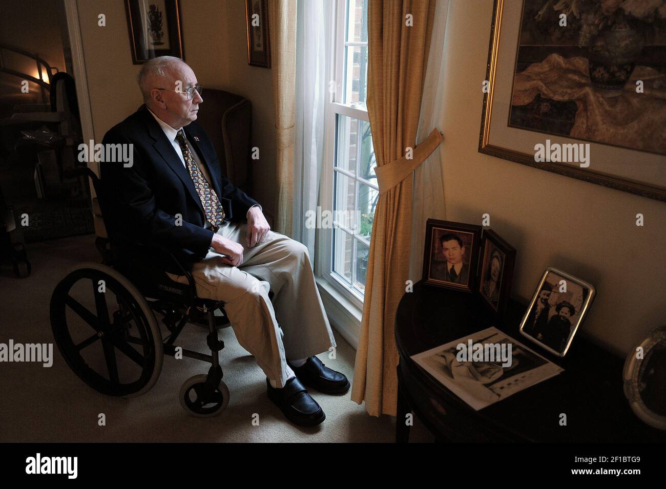 Lt. Col. Larry Gerlach, who is partially paralyzed due to his injuries ...