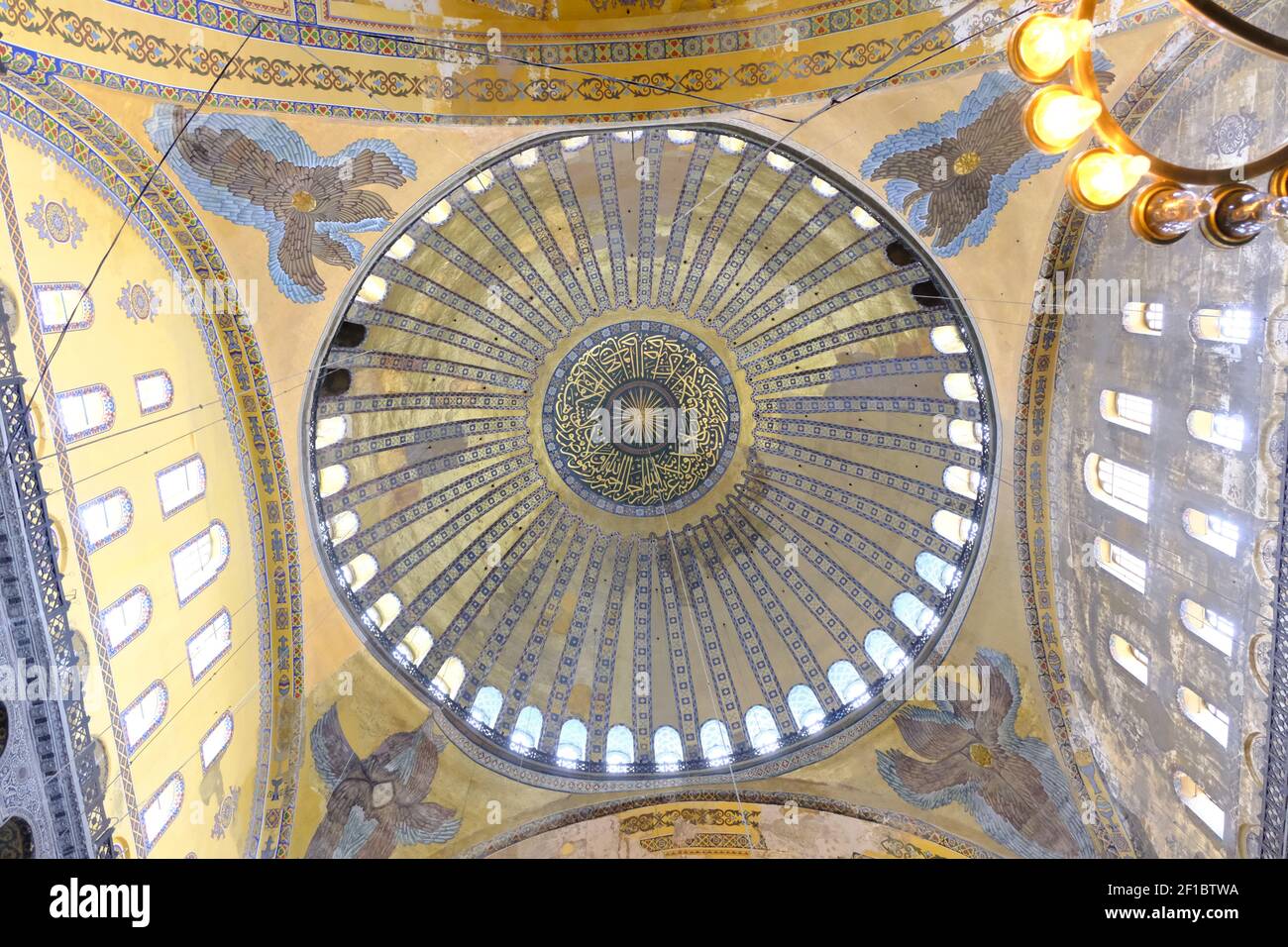 Hagia sophia mosque, before museum and ancient church. Many mural ...