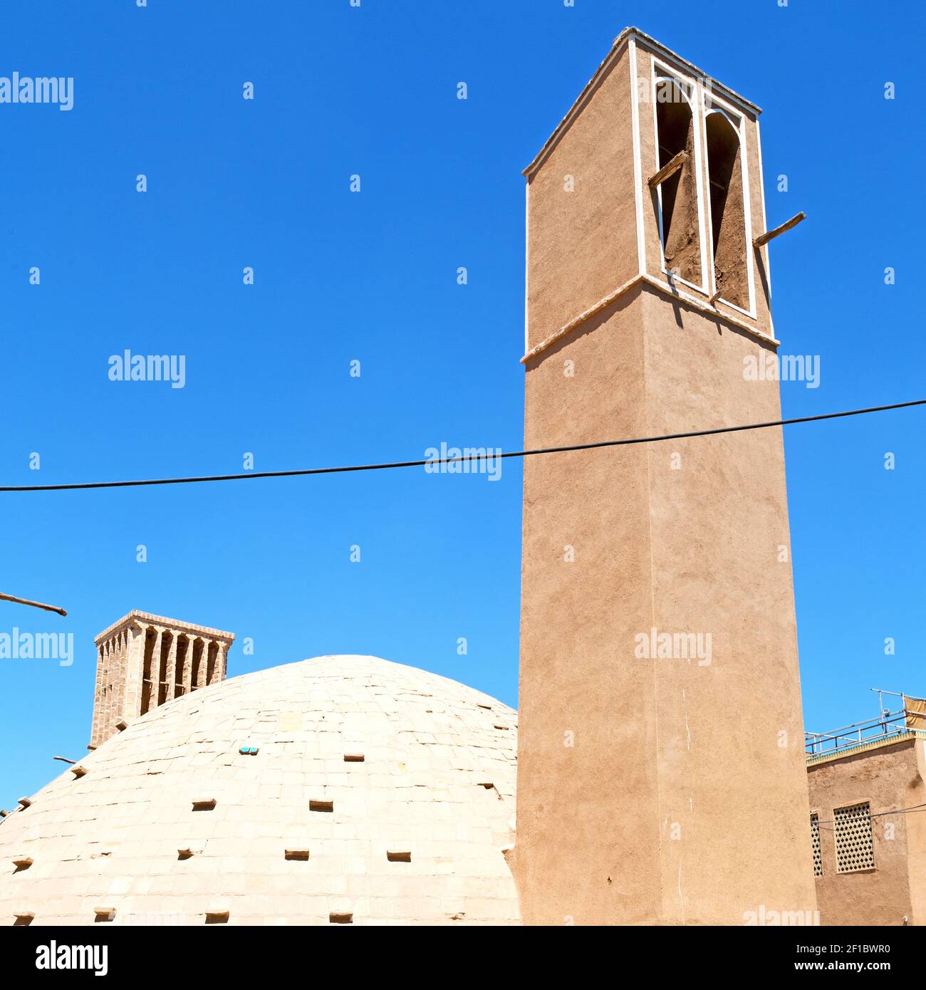 In iran yazd the old wind tower Stock Photo - Alamy