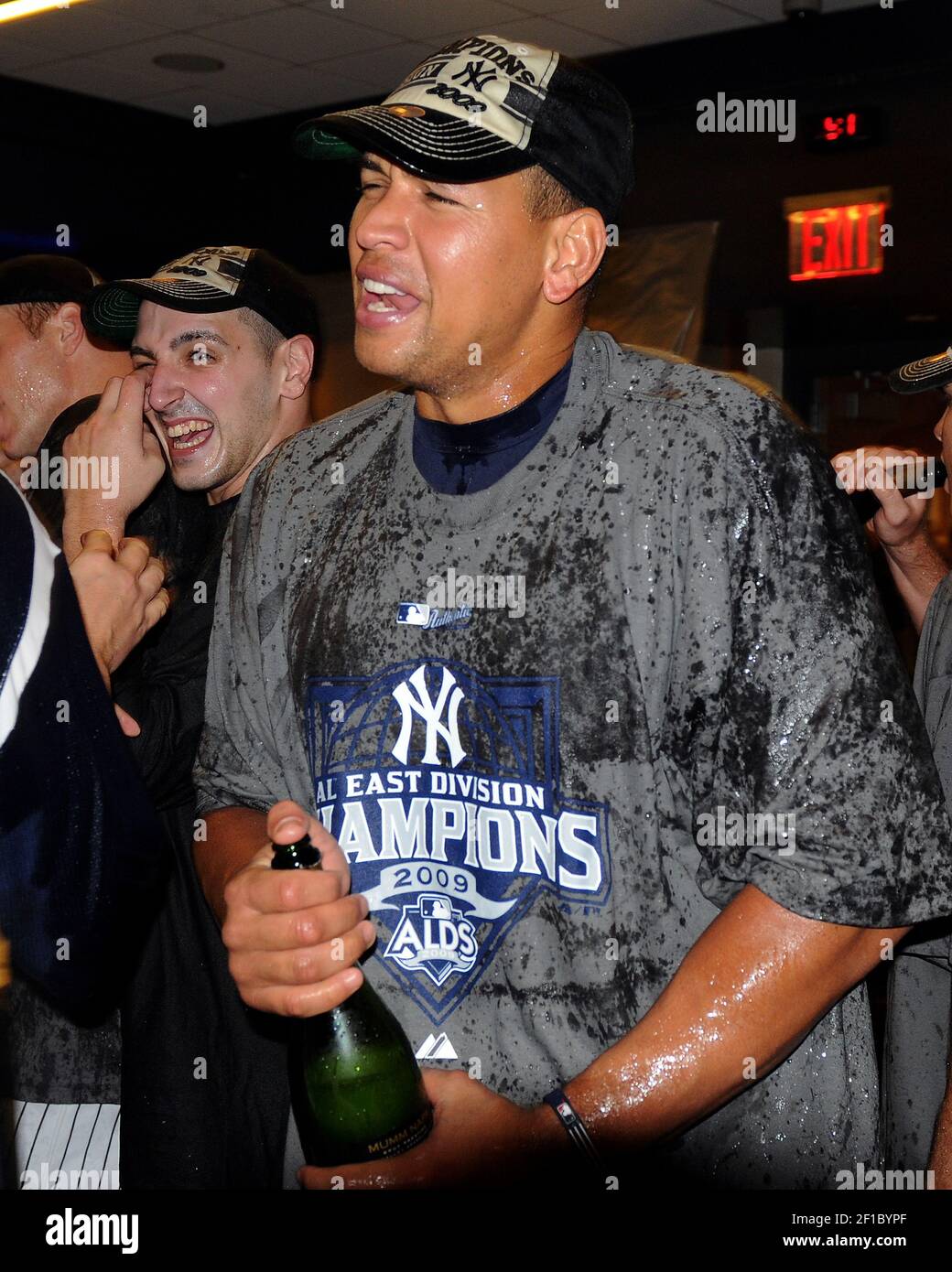 New York Yankees' Alex Rodriguez celebrates after the Yankees clinched ...