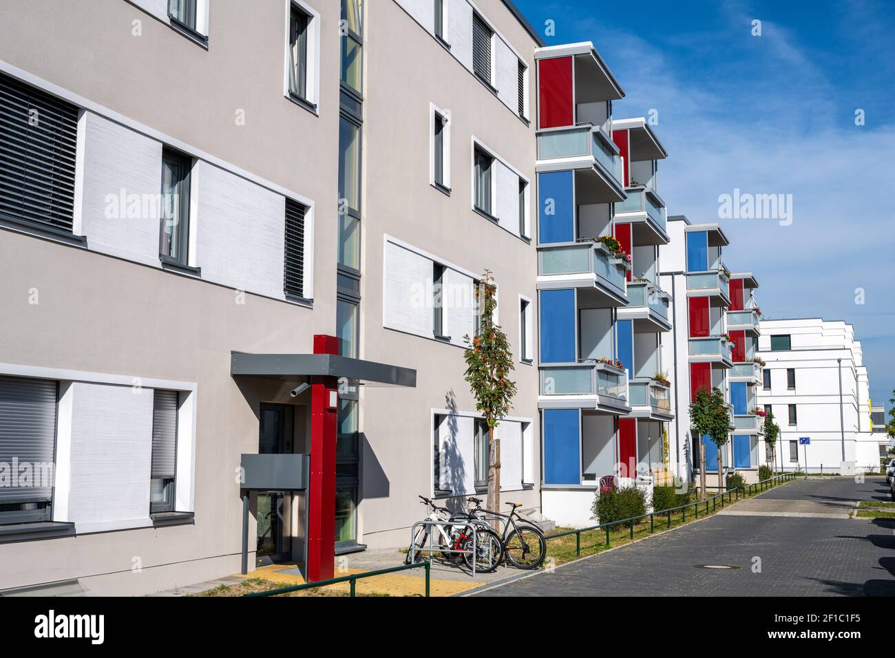 New generic apartment buildings seen in Berlin, Germany Stock Photo - Alamy