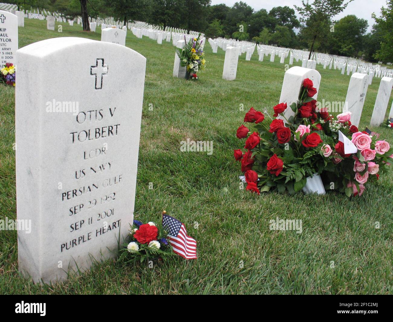The gravesite of Lt. Cmdr. Otis Vincent Tolbert, a former Fresno ...