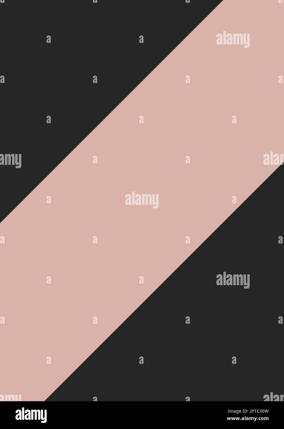 Composition of diagonal pink band across vertical black background ...