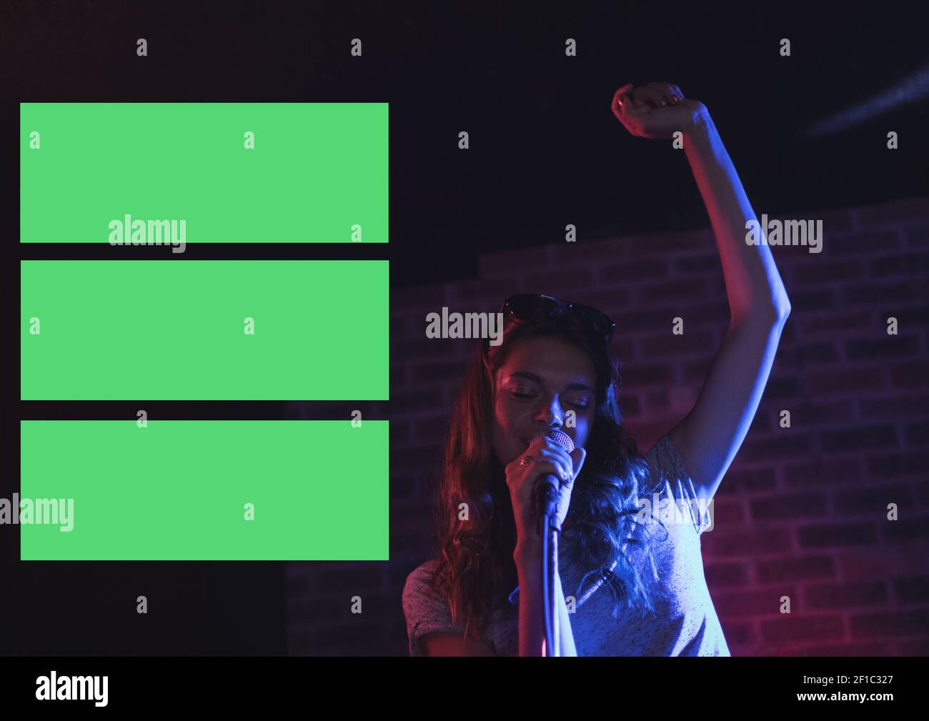 Female singer performing hi-res stock photography and images - Alamy