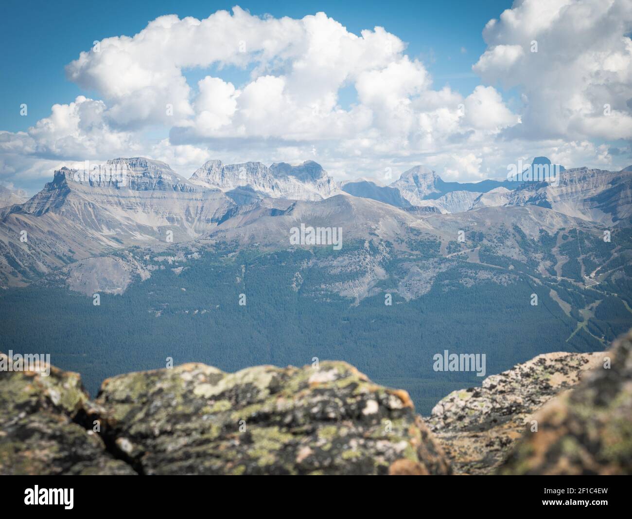 Mountain range view, shot at Mount St. Piran summit, Banff National ...