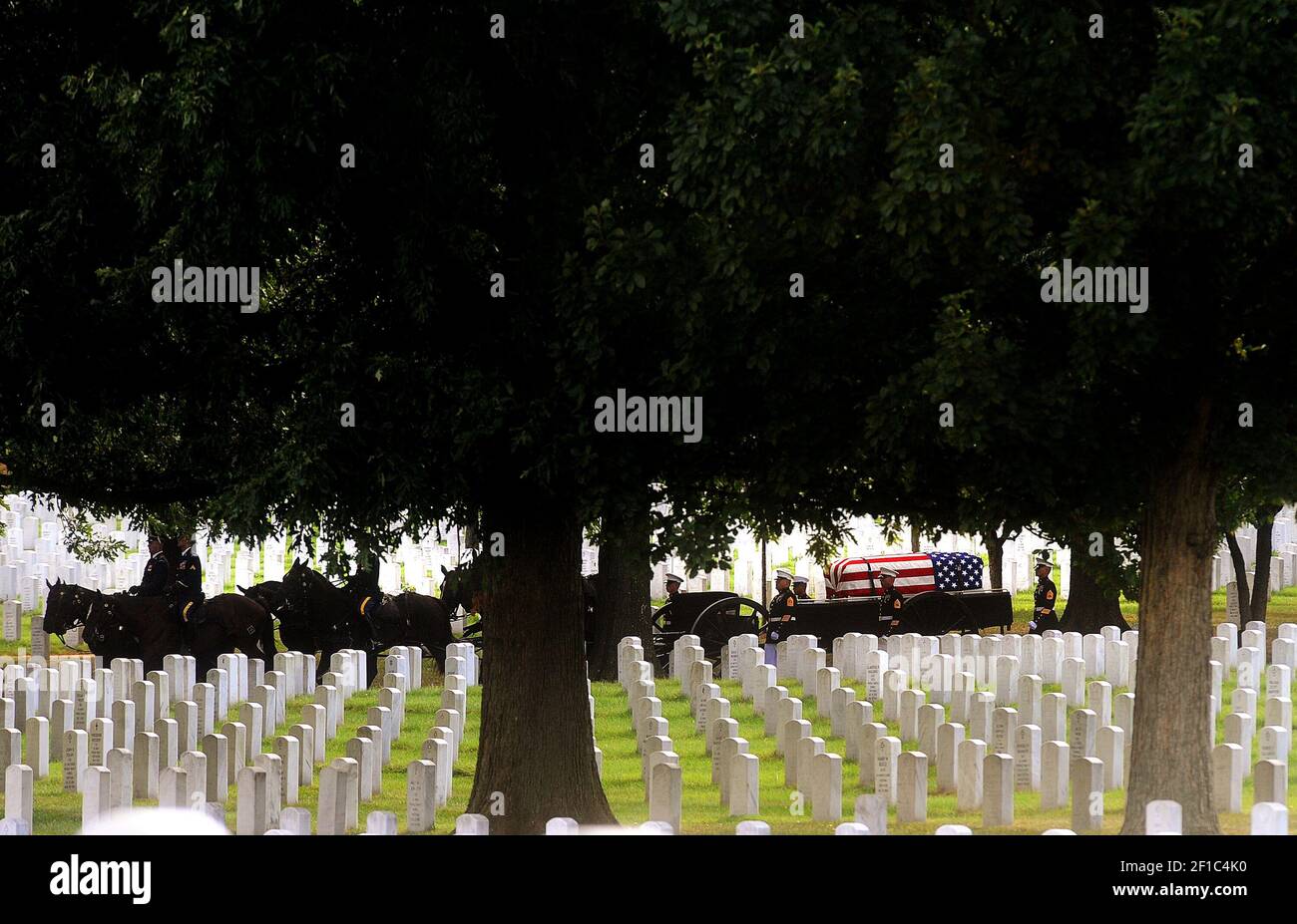 The caisson carrying Marine Sgt. William Cahir arrived at Arlington ...