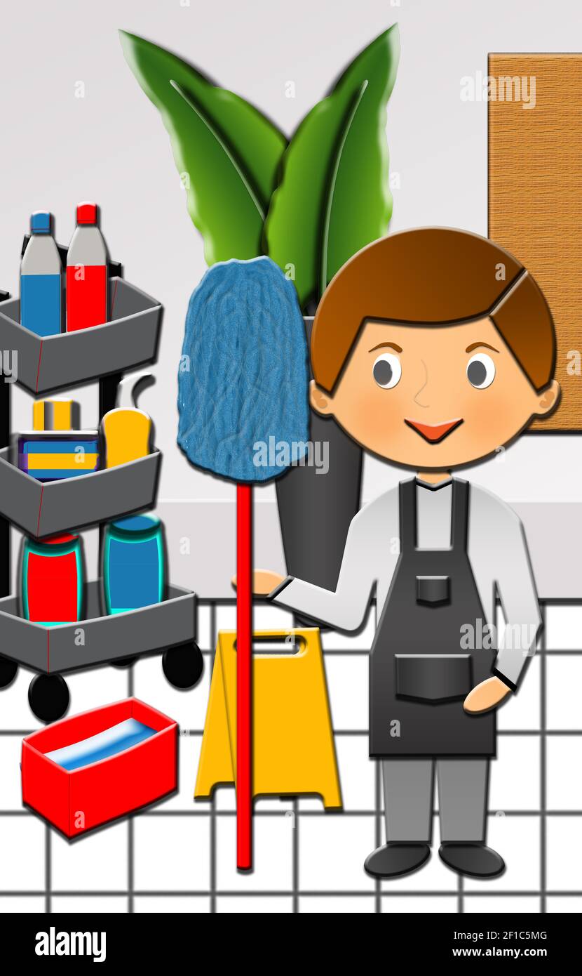 Office Clean Up Cartoon