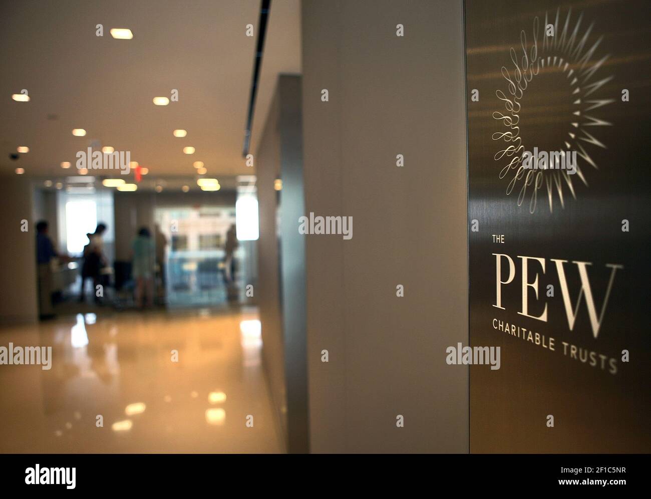 An interior view of the new Pew Charitable Trusts building in ...
