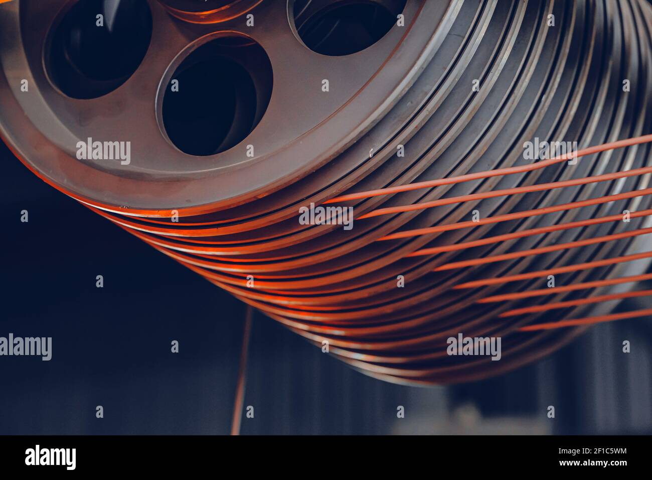 Production of cable wire at cable factory Stock Photo - Alamy