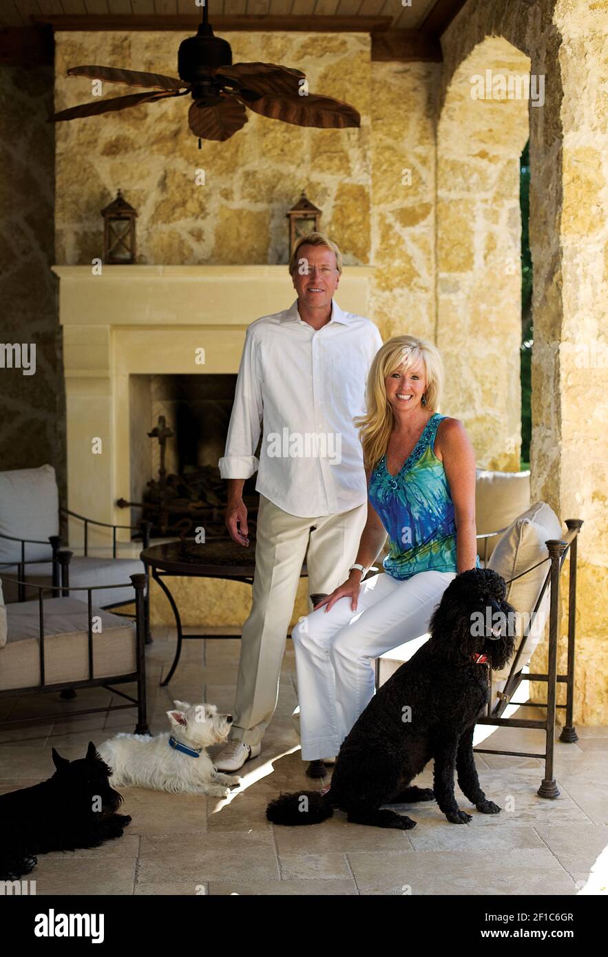 Homeowners Neil and Paige Randel with their dogs, from left, Rosie ...