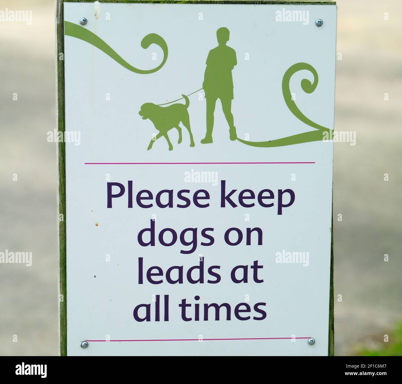 Warning to dog owners in public country park due to free roaming wild ...