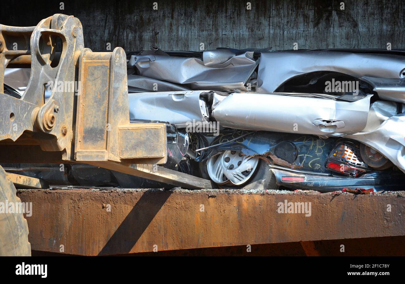 Usable parts from used vehicles are sold at Viking Auto Salvage in ...