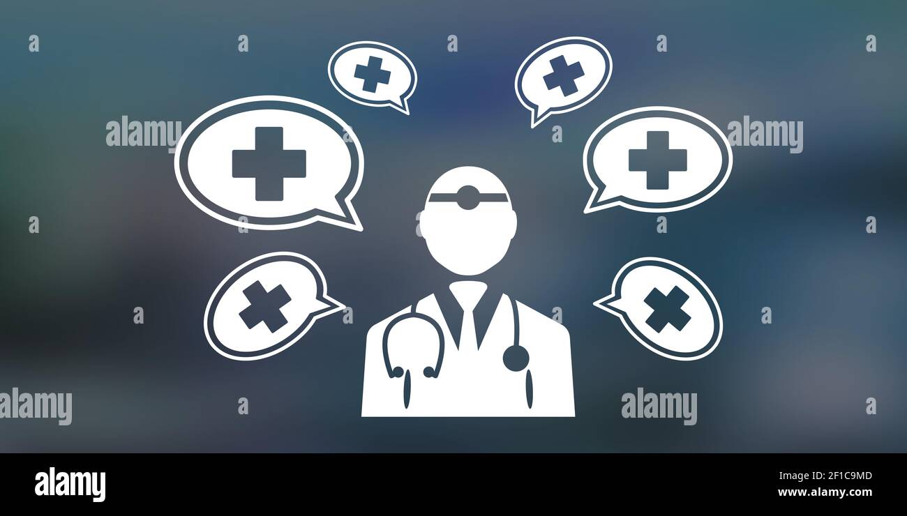 Illustration of a medical assistance concept Stock Photo - Alamy