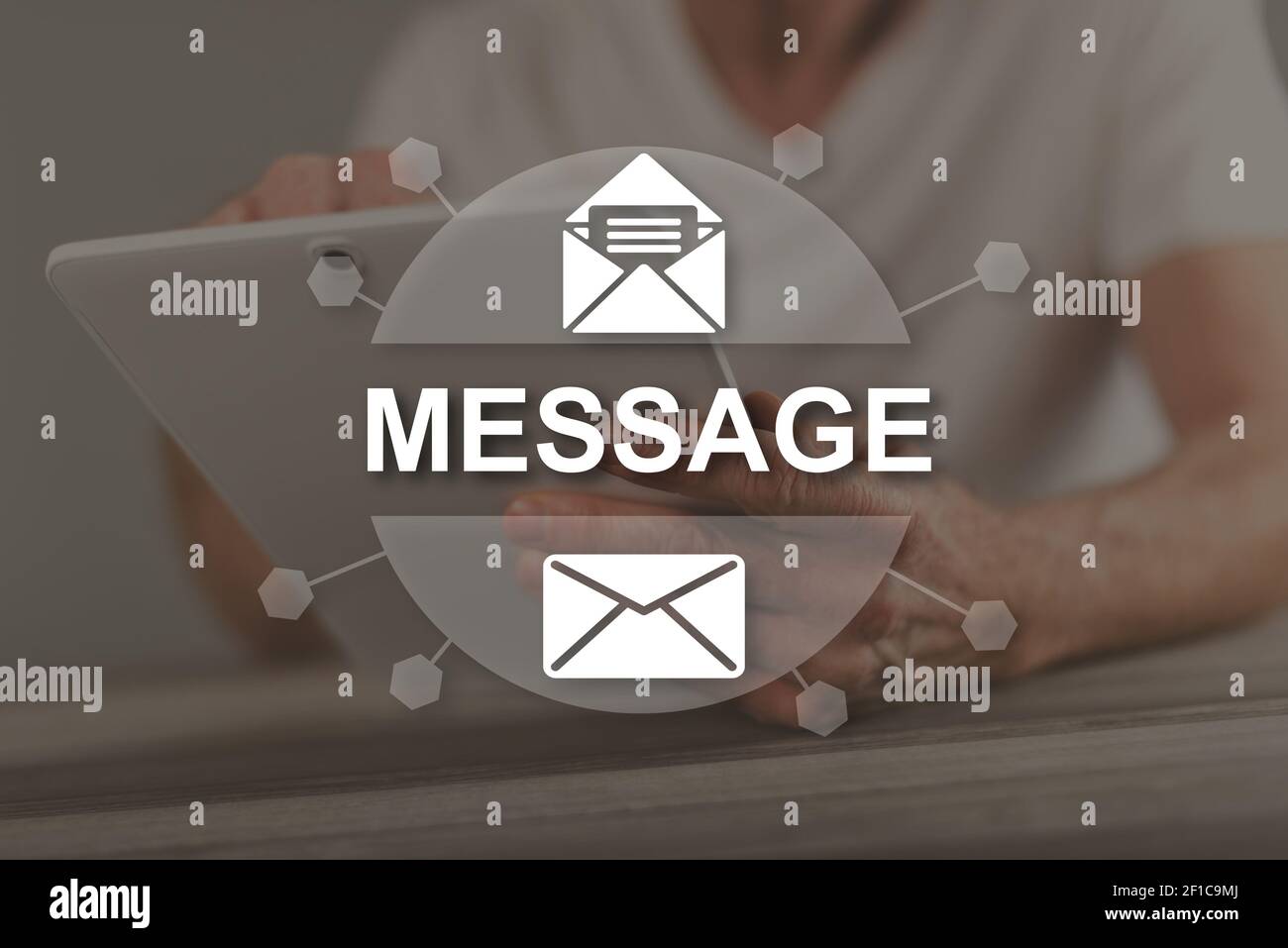 Message concept illustrated by a picture on background Stock Photo - Alamy