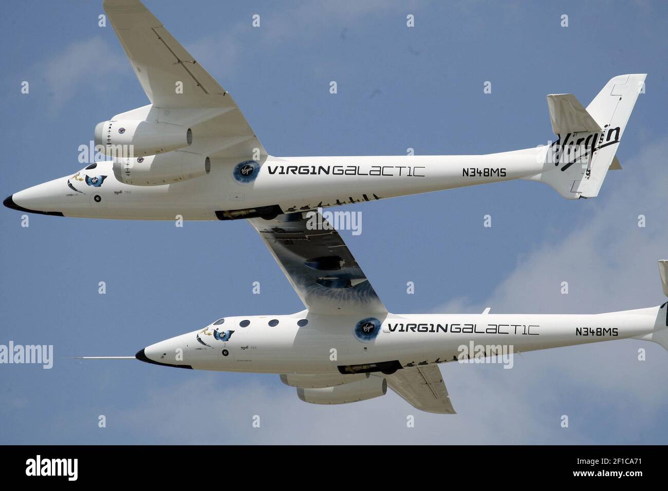 The Virgin Galactic Mothership "Eve" is shown during its first public ...