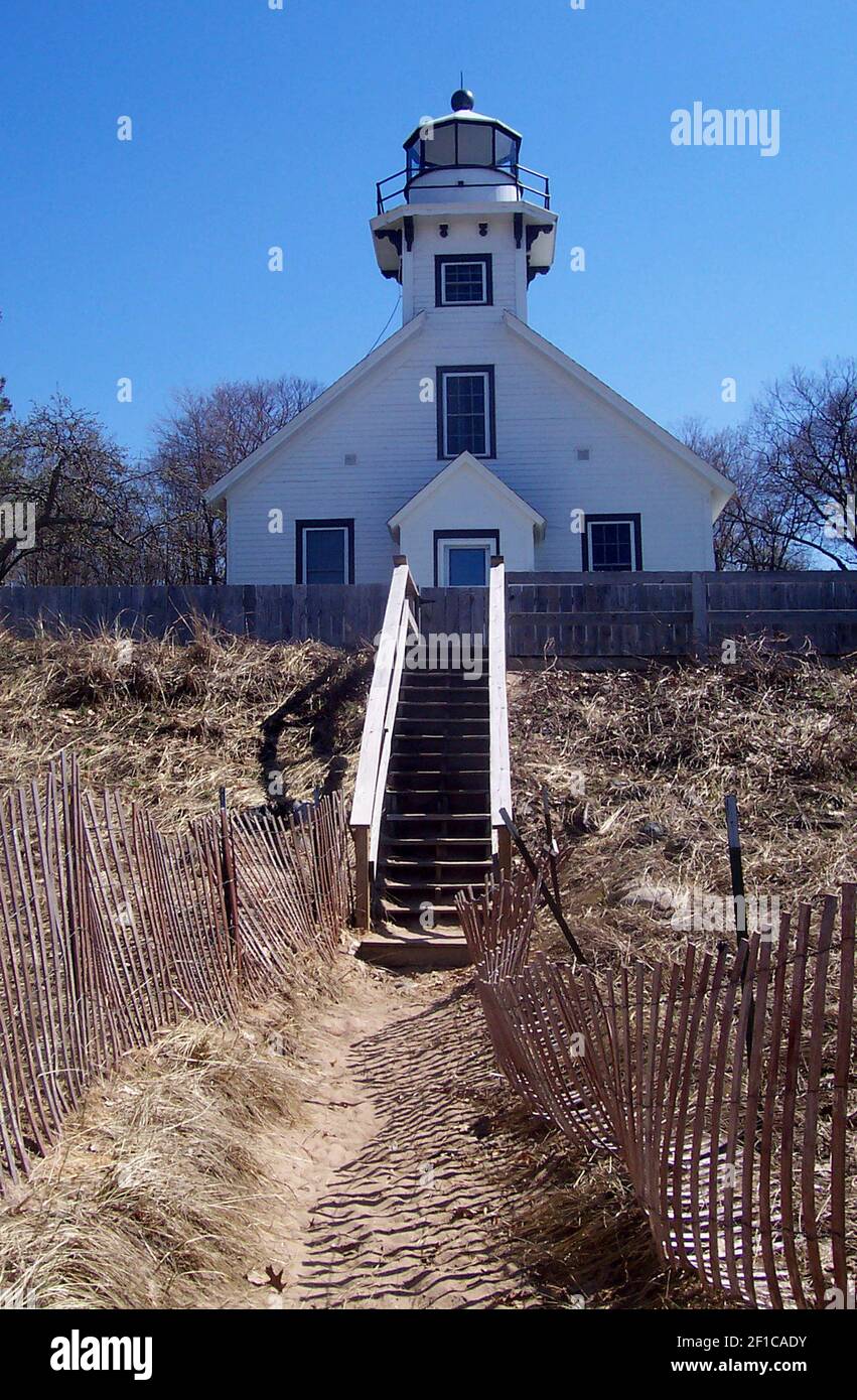 The historic Old Mission Point Lighthouse was built in 1870 in Traverse ...