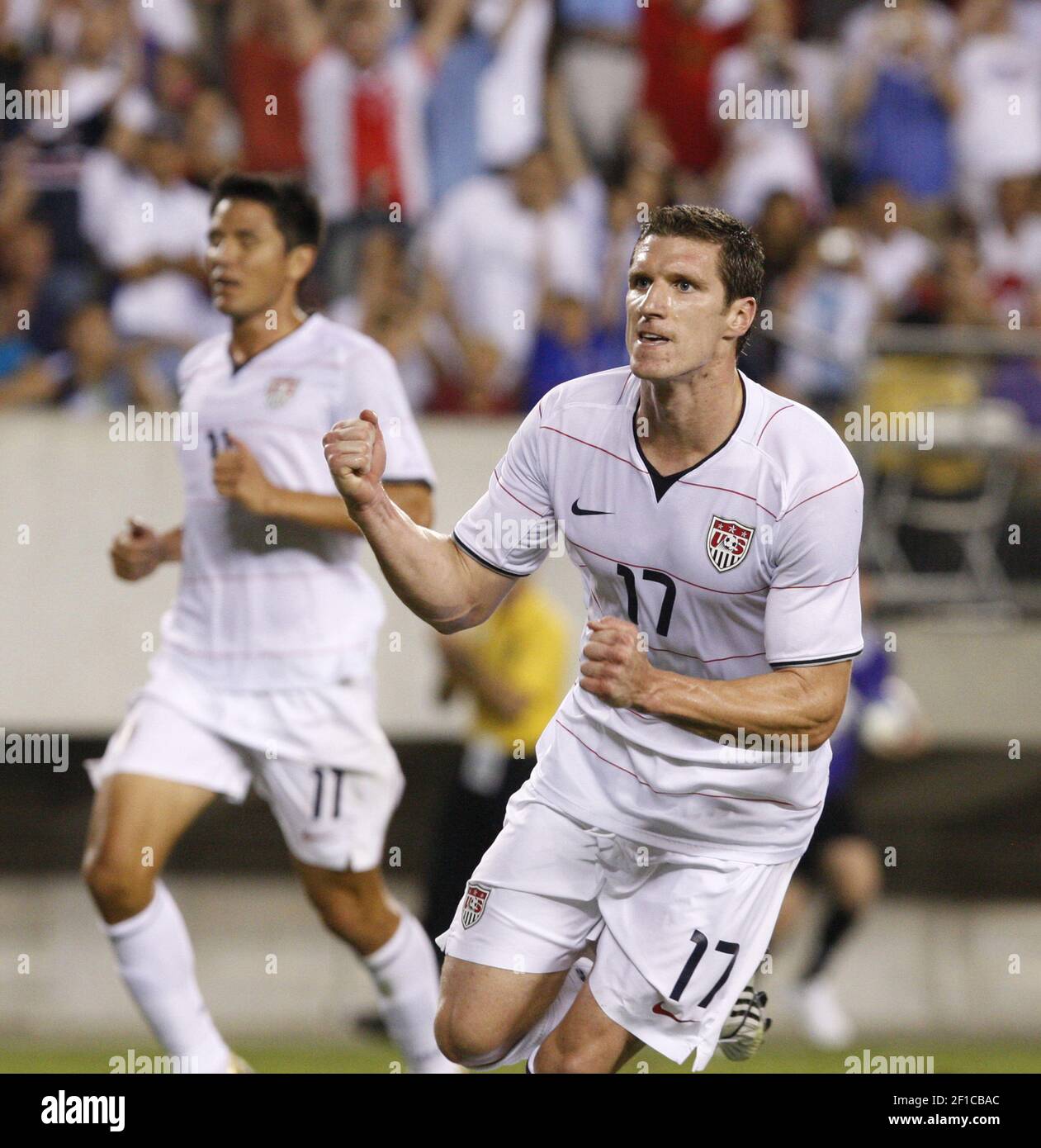 The USA's Kenny Cooper celebrates scoring against Panama on a penalty ...