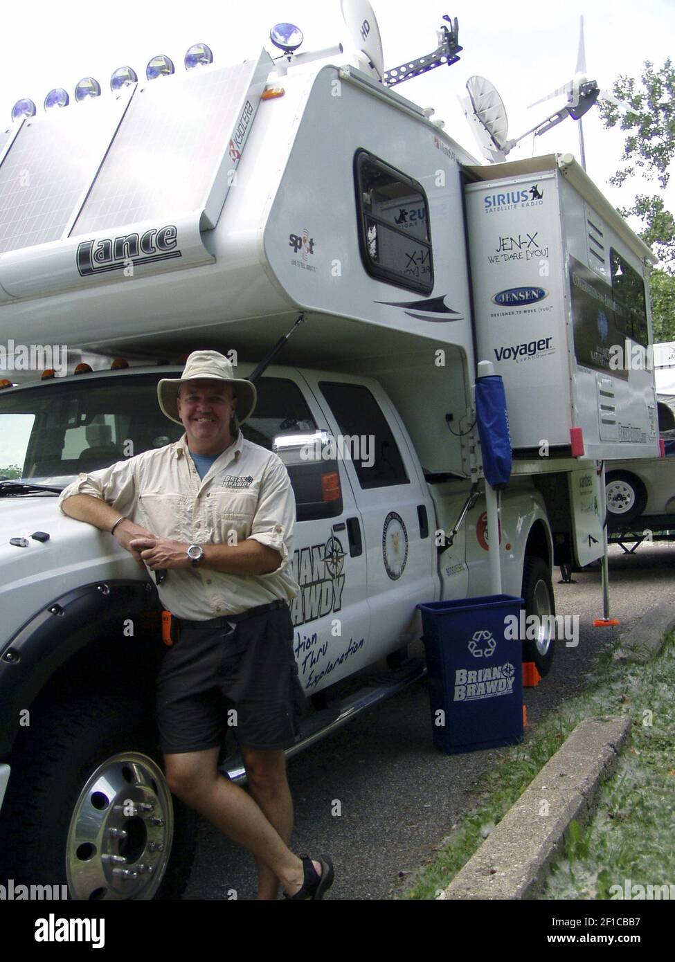 Brian Brawdy poses with his green RV, a one-of-a-kind camper that ...