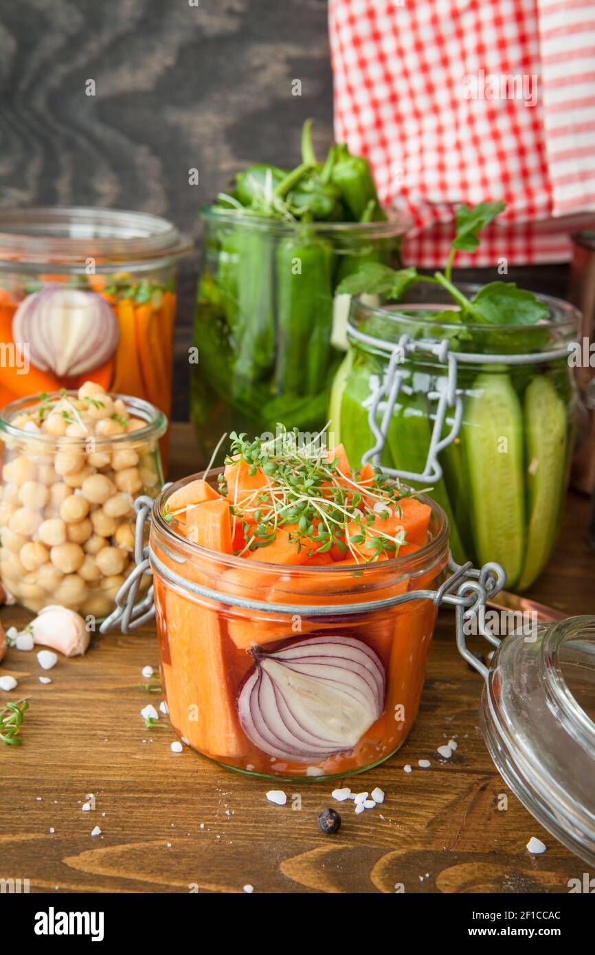 Preserving fresh vegetables Stock Photo - Alamy