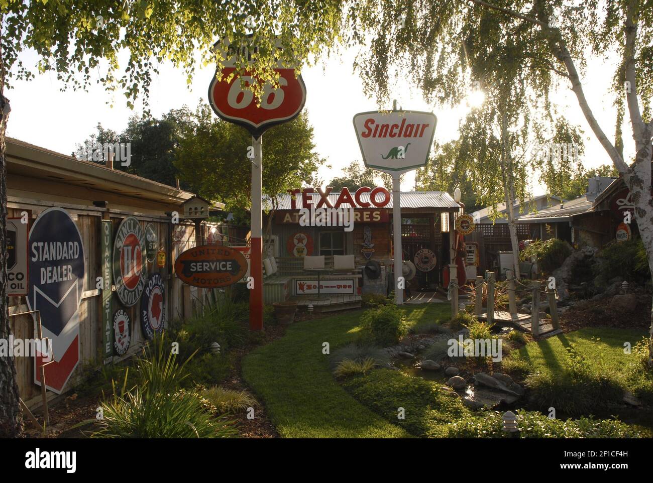 Mark Reiff has transformed his Woodland, California home into a homage to Route 66, including a ...