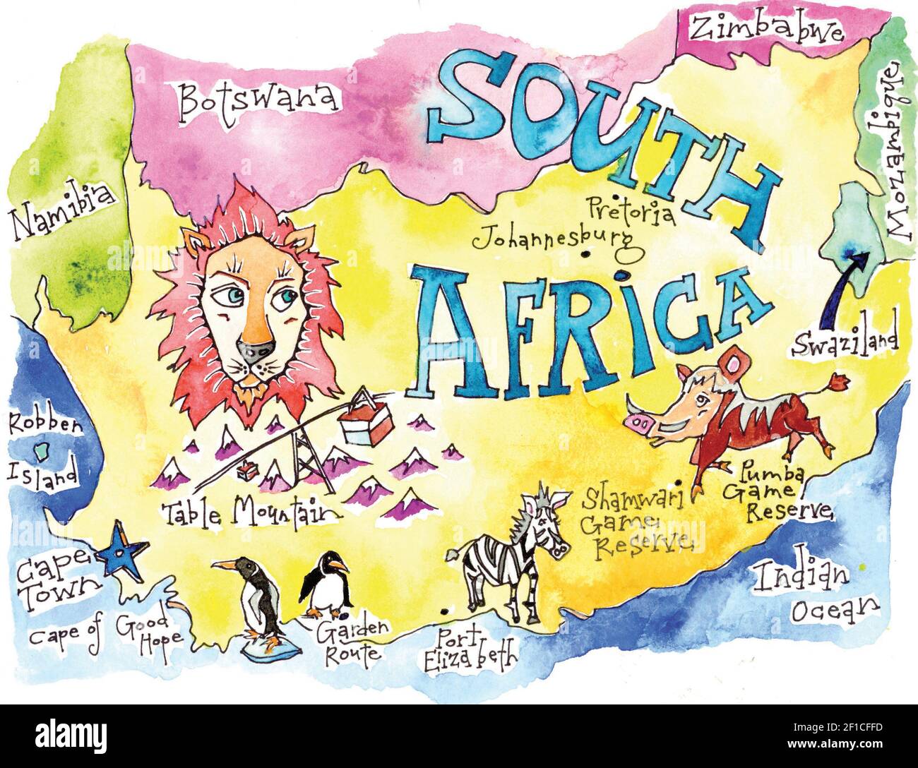 Map of South Africa and surrounding areas. (Photo by travelgirl/MCT ...