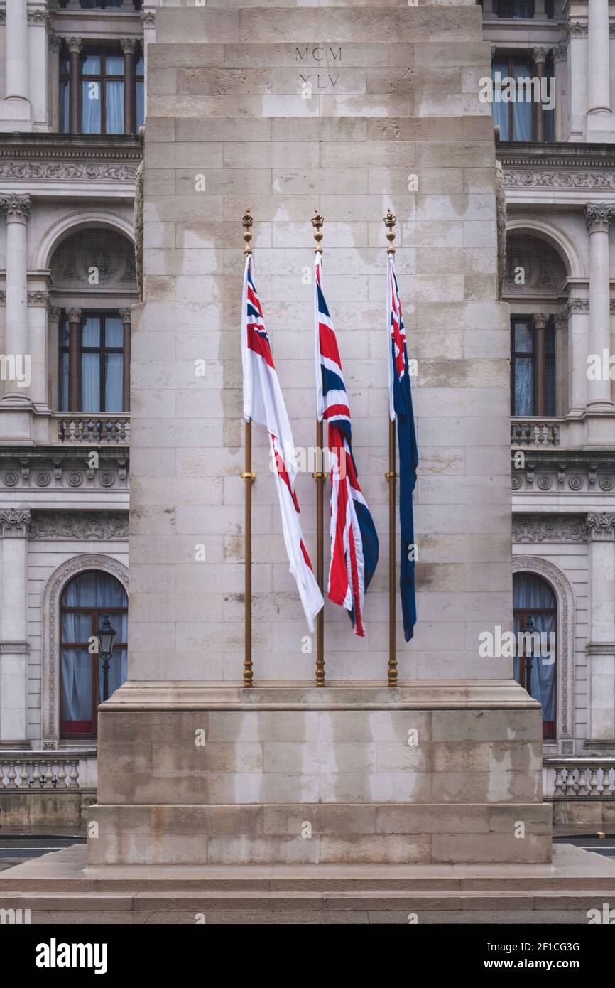 The cenotaph, a war memorial constructed after World War I, architect ...