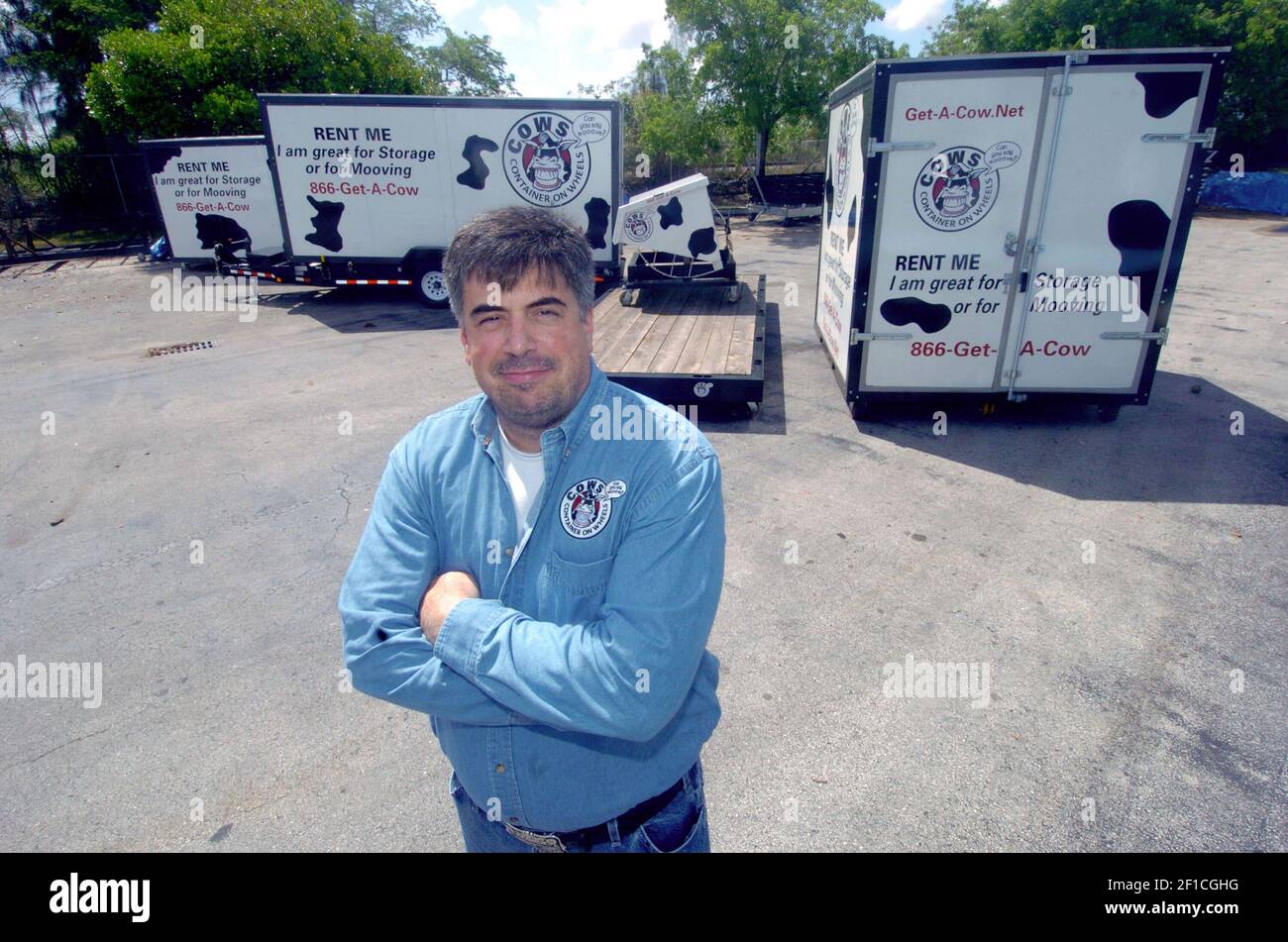 Mike Frank is the owner of Containers on Wheels (COWs), a Miami ...