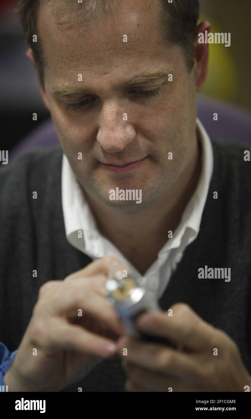 Product management engineer Casey Carlson works on a reconnaissance ...