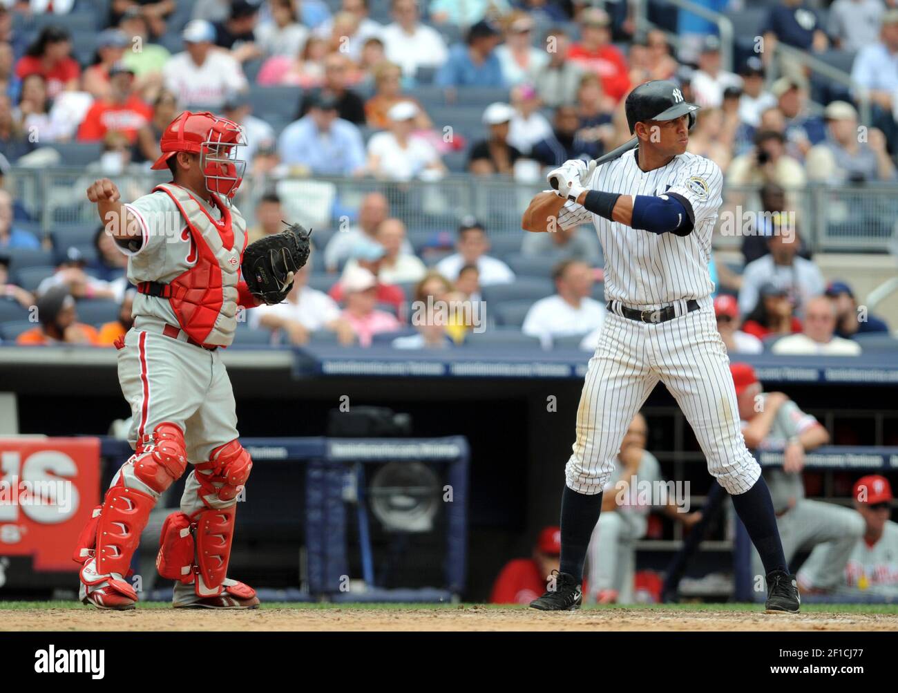 Philadelphia Phillies catcher Carlos Ruiz signals for an intentionaql ...