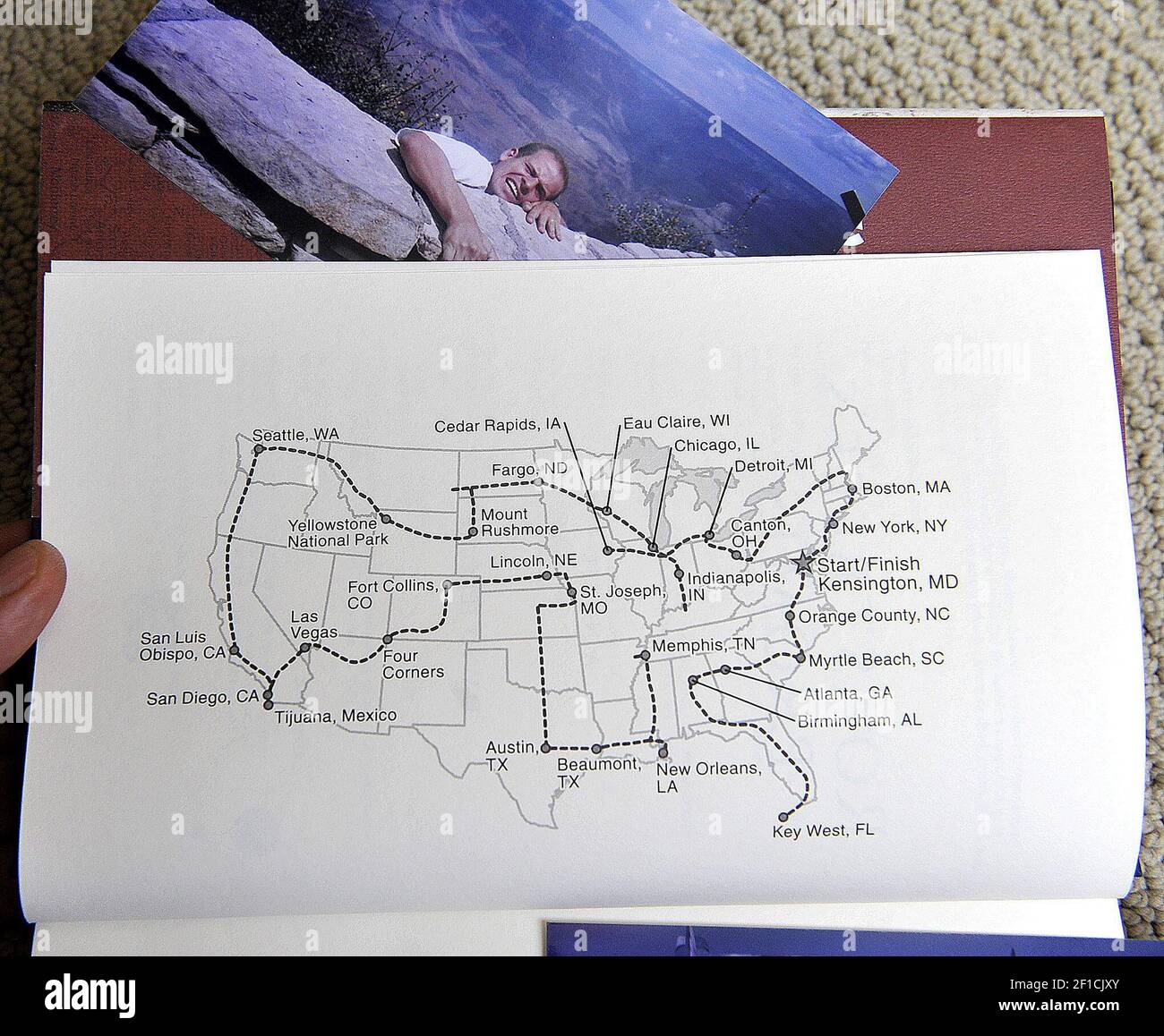 A snapshot of author David Jerome climbing out of Grand Canyon peeks ...