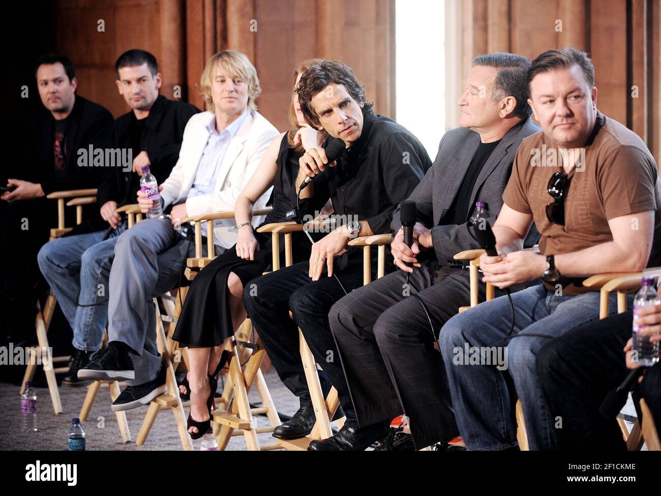 Cast members of the movie "Night at the Museum 2" attend a news ...