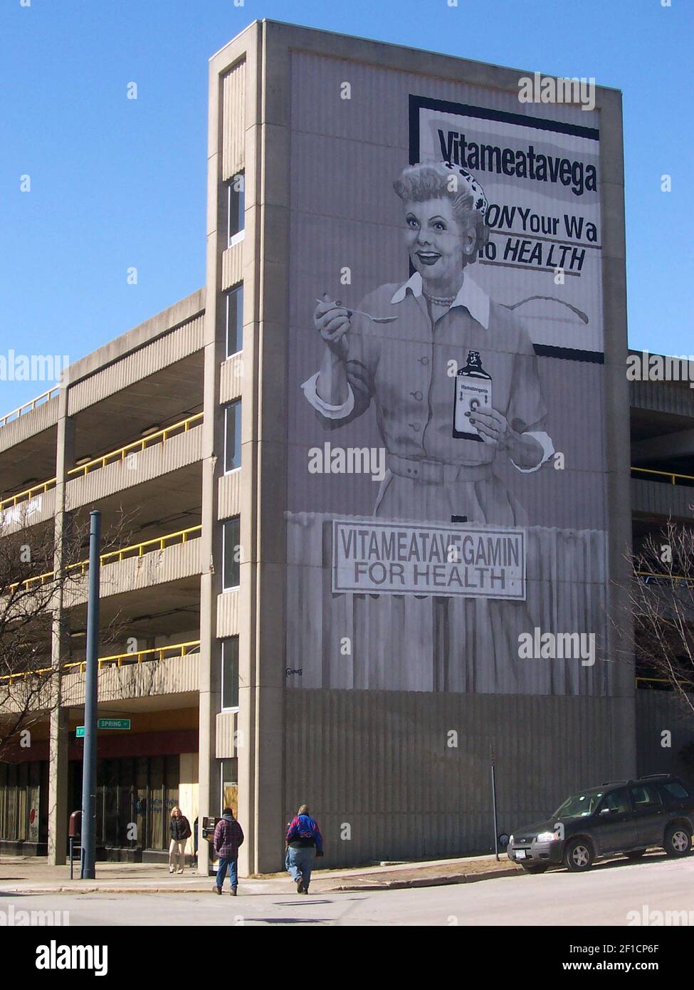 Murals of Lucille Ball by artist Gary Peters Jr. are prominent in ...