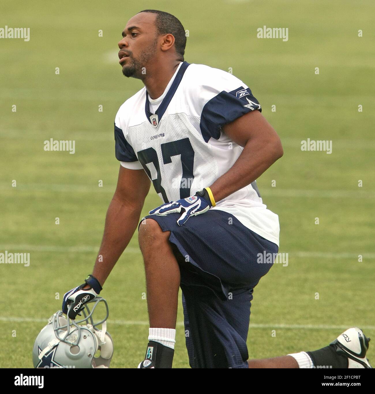 Dallas Cowboys receiver Manuel Johnson takes a knee at Valley Ranch ...