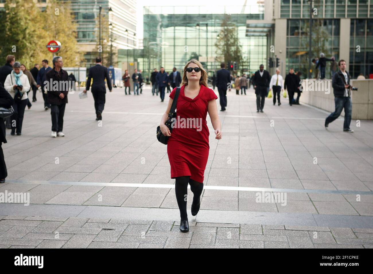 Sophie Morris... Red Dress feature Pic David Sandison Stock Photo - Alamy