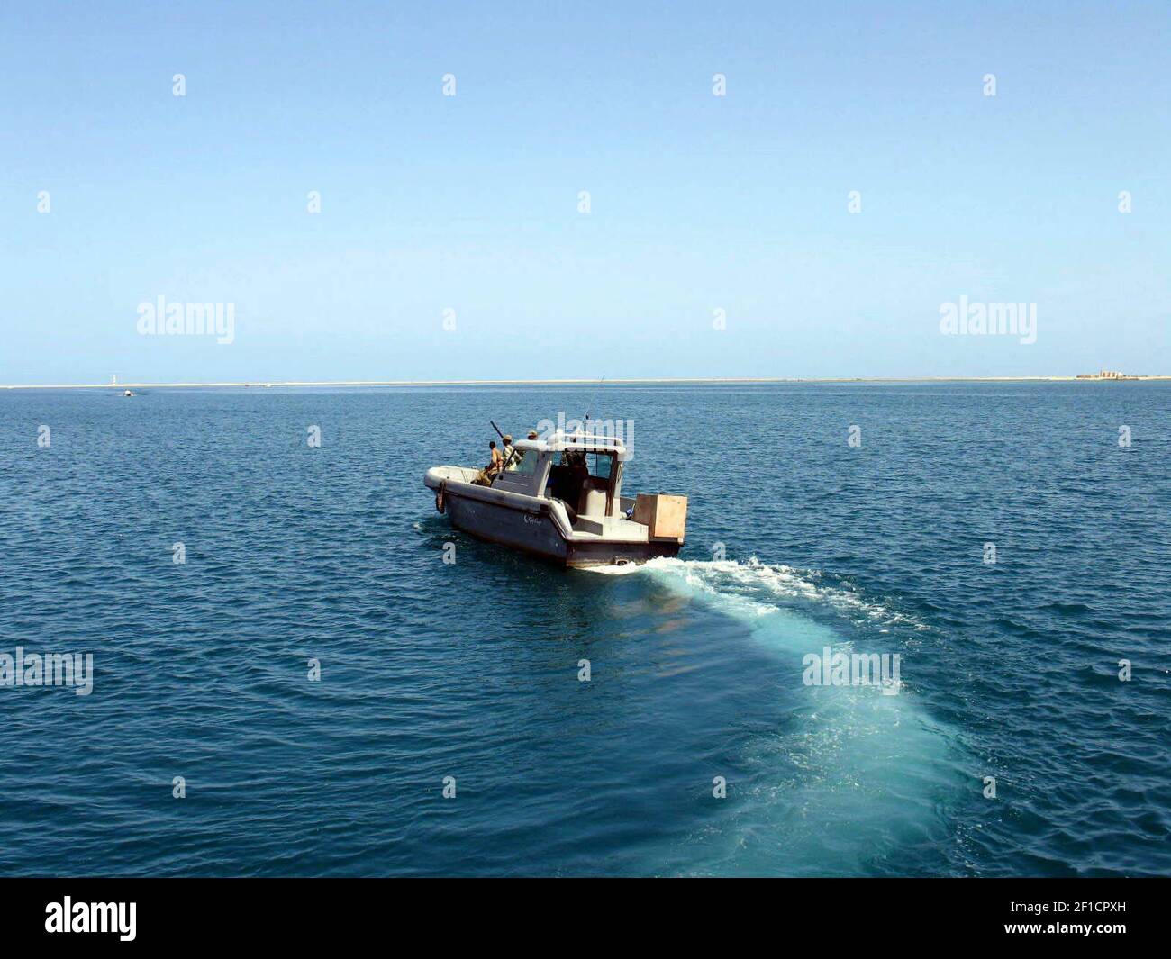 A Somaliland coast guard boat on patrol in the Gulf of Aden in April ...