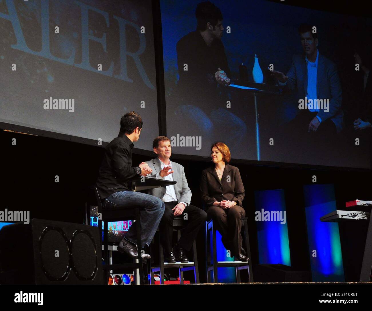 Fallen evangelist Ted Haggard, center, and wife Gail are interviewed by ...