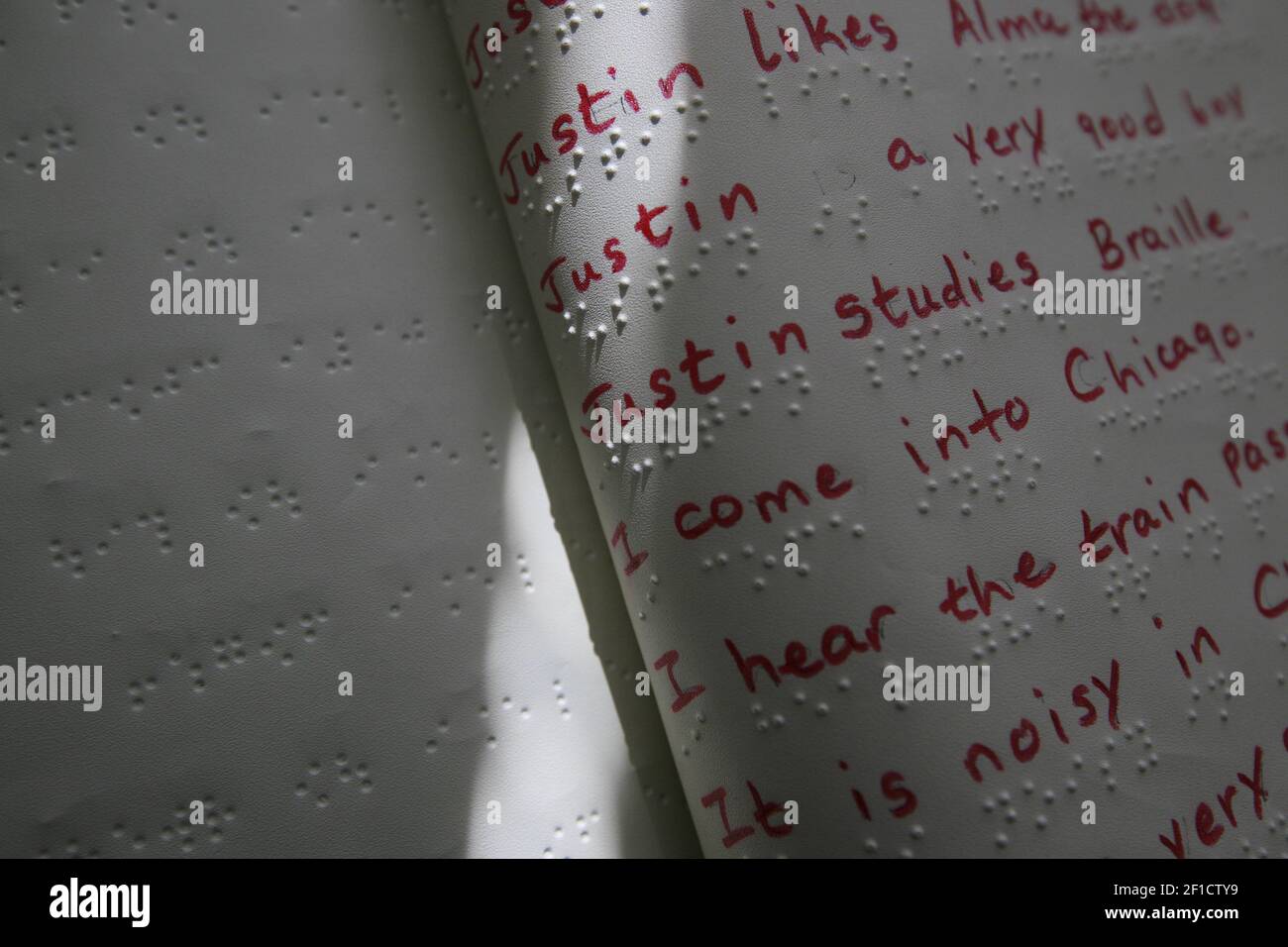 Justin Egle's book is in Braille, created by Louis Braille in the early ...