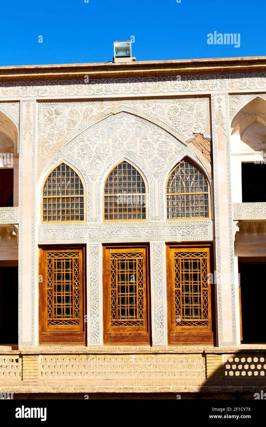 In iran the old architecture window Stock Photo - Alamy