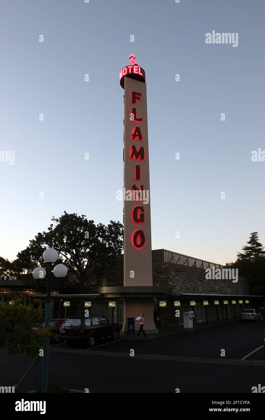 The Flamingo Hotel is a Santa Rosa landmark, instantly recognized by ...