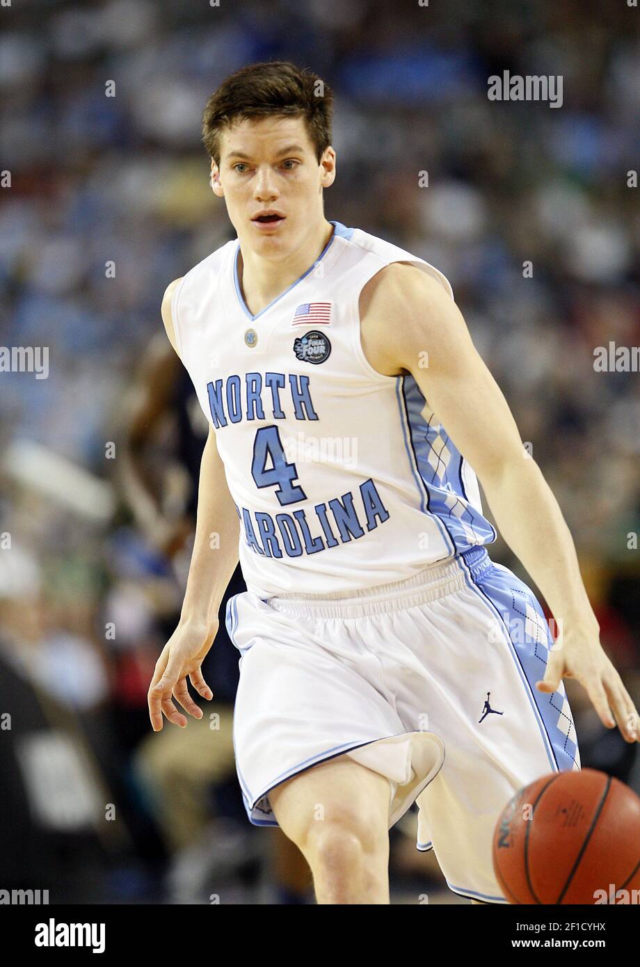North Carolina's Bobby Frasor drives up court during the first half of ...