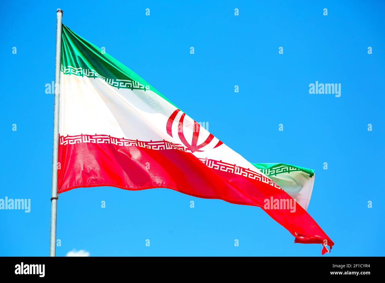 In iran iranian waving flag Stock Photo - Alamy