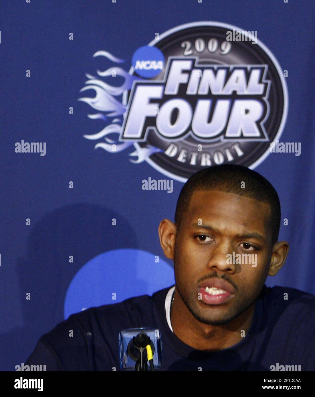 Villanova's Dwayne Anderson answers a question during a news conference ...