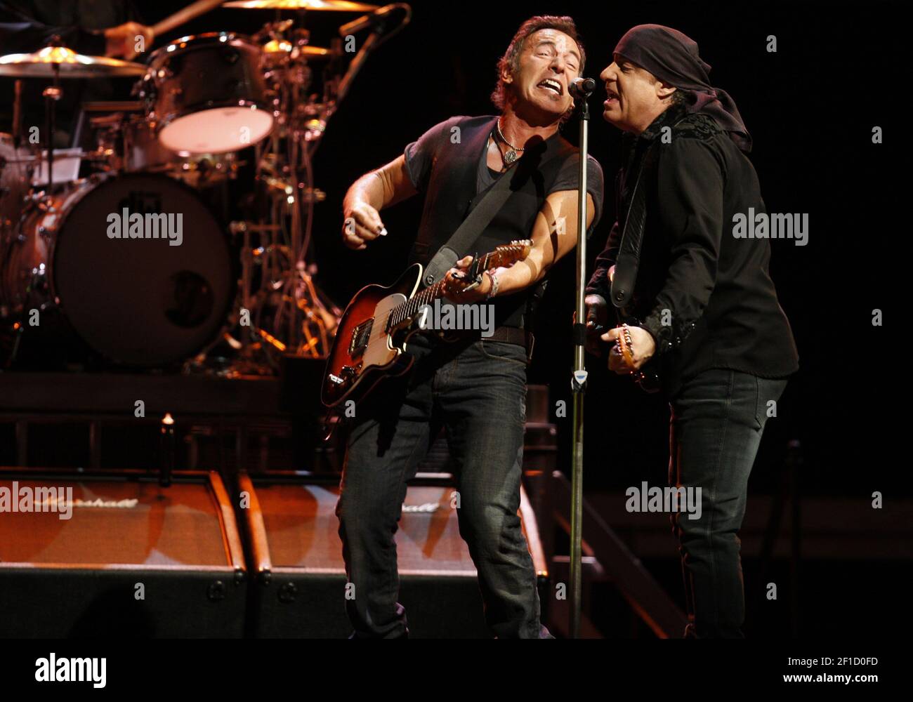 Bruce Springsteen, left, Steve Van Zandt, and the E Street Band perform ...