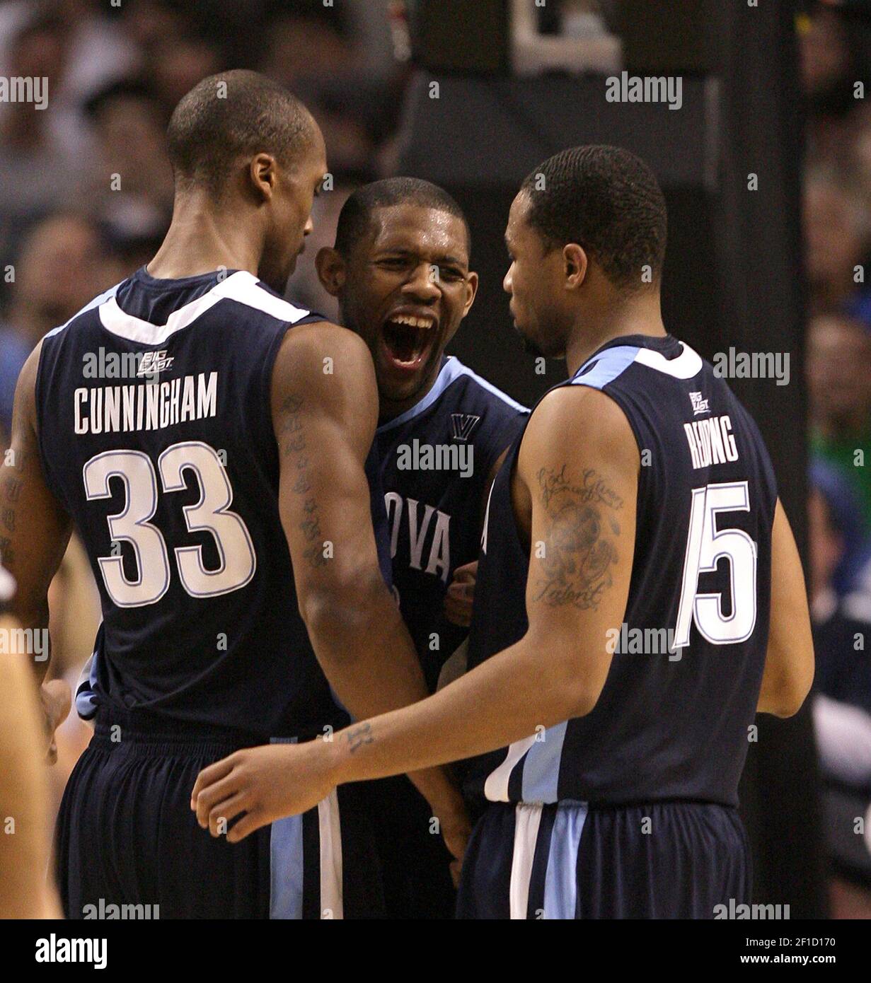 Villanova's Dante Cunningham, Dwayne Anderson and Reggie Redding ...