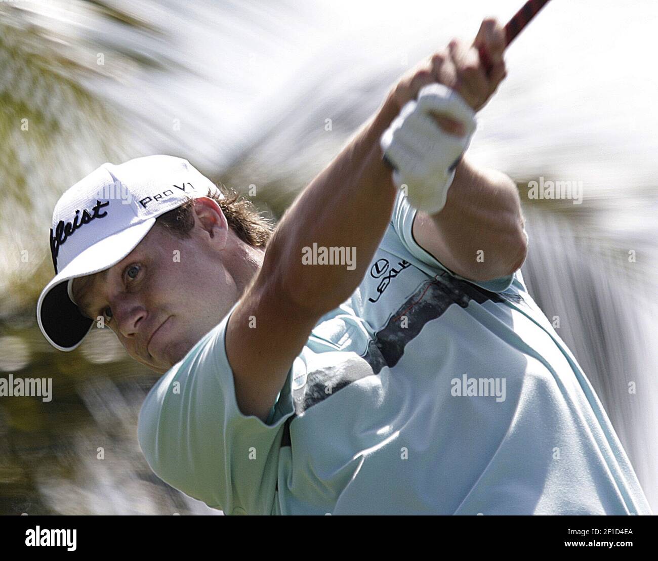 Nick Watney hits a tee shot during the third round of the World Golf ...