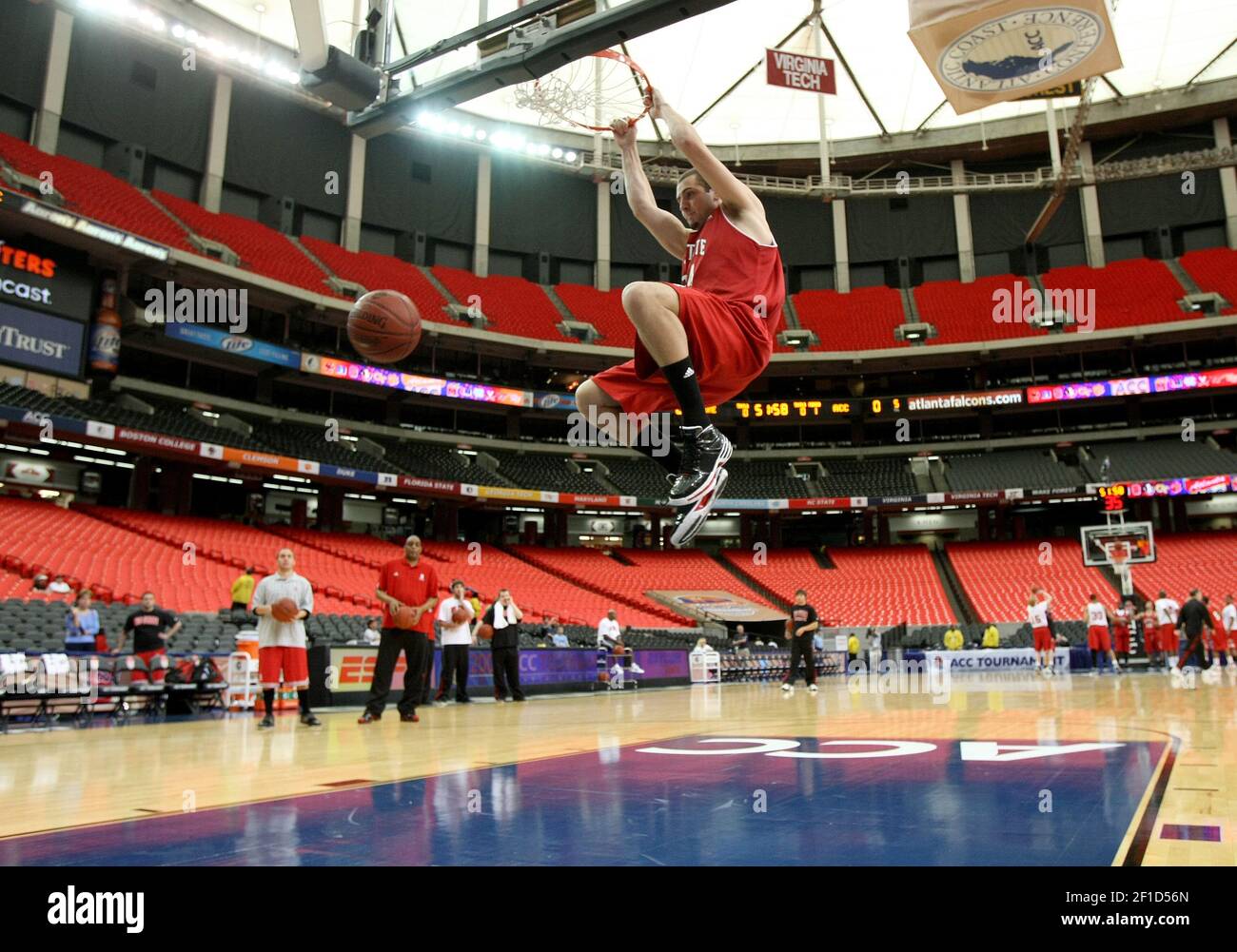 North Carolina State's Ben McCauley slams in two during practice ...