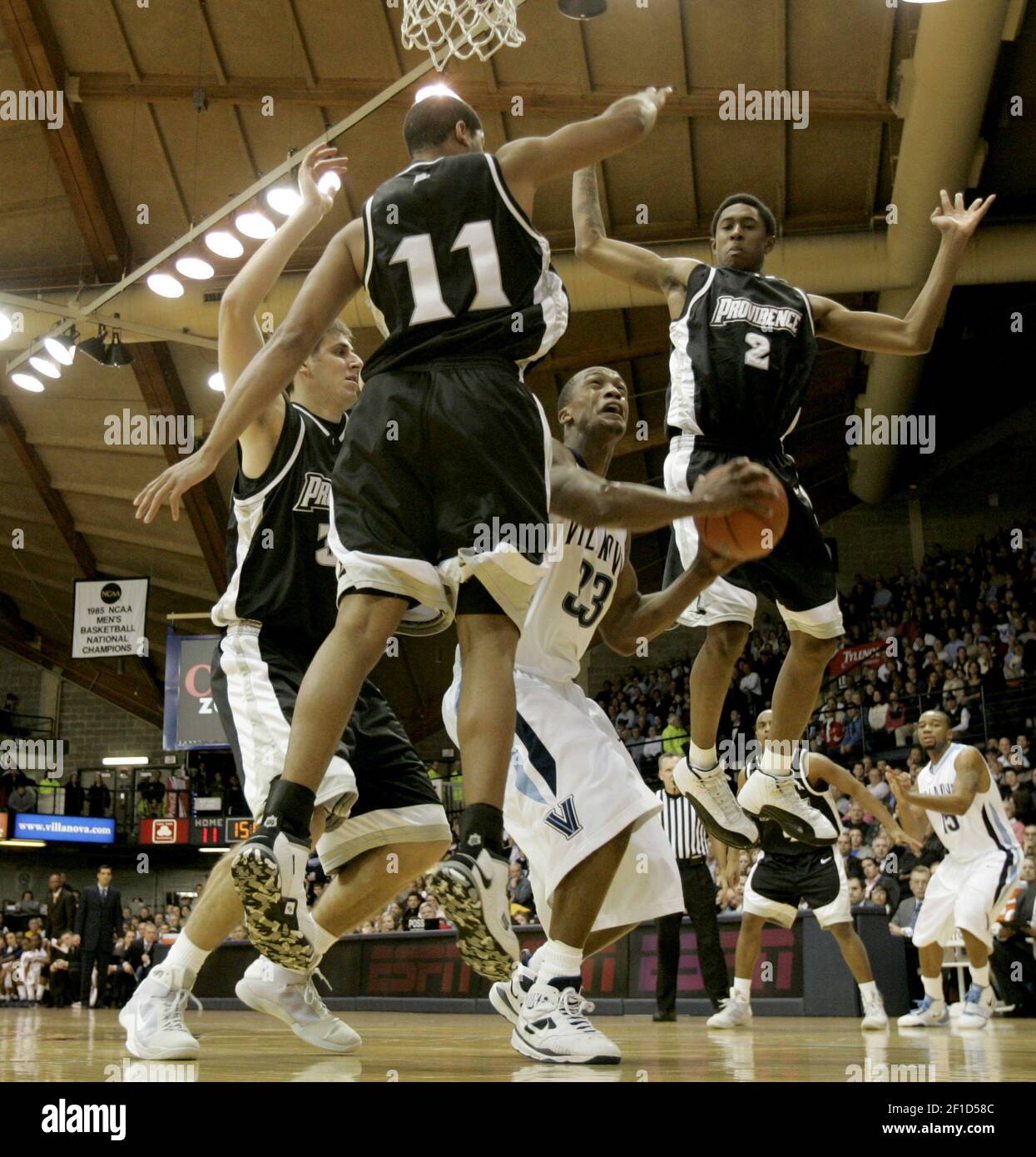 Villanova's Dante Cunningham's fakes out Providence's Randall Hanke, 32 ...
