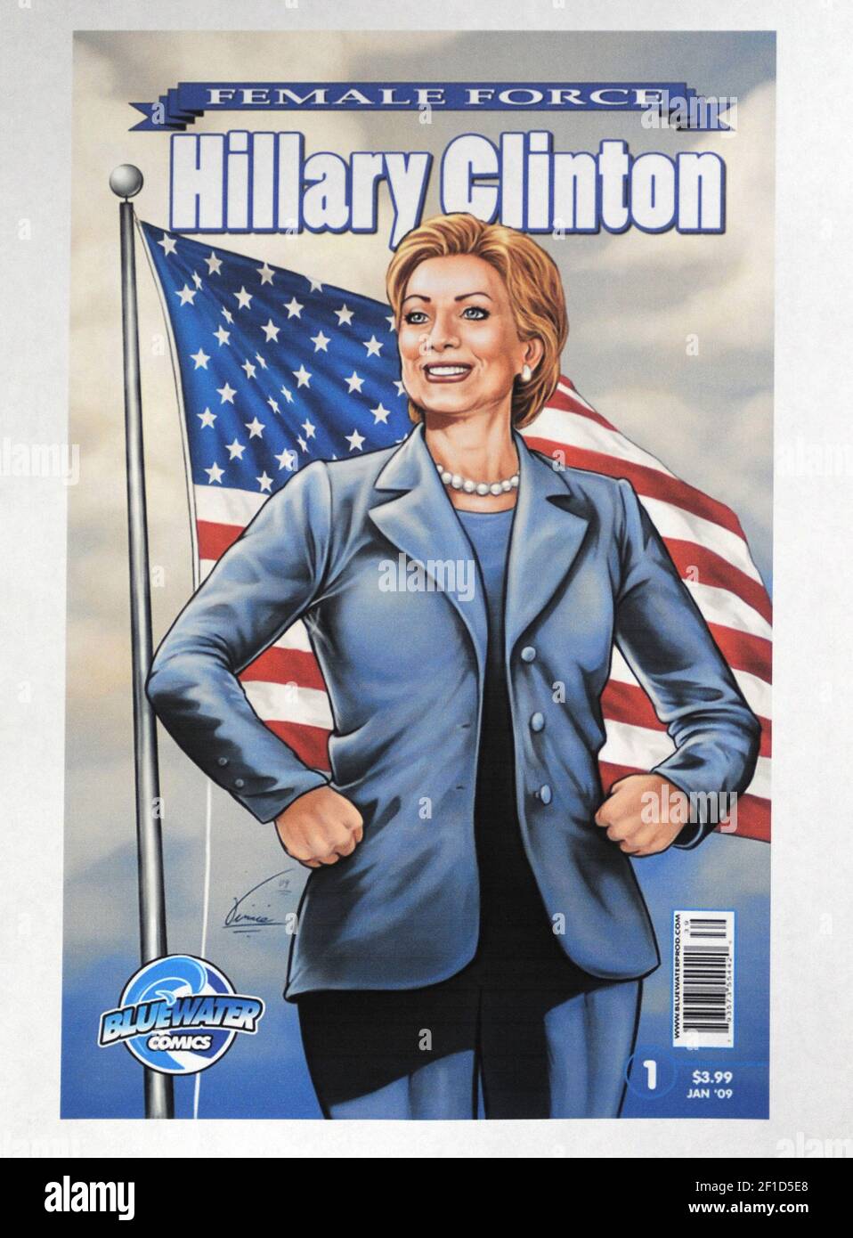 Hillary Clinton appears on the "Female Force" comic cover illustrated ...
