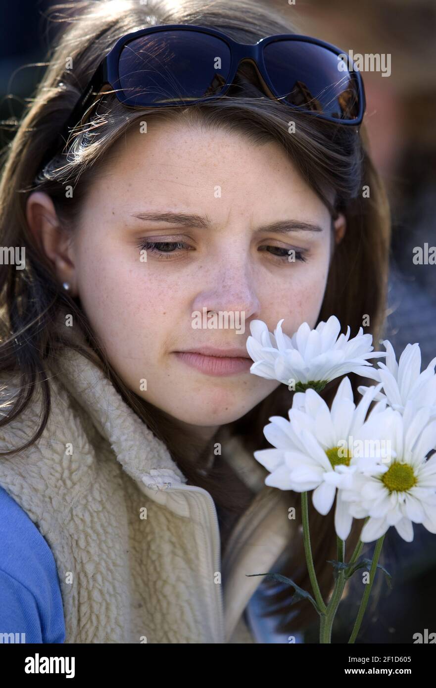 Caroline Thore takes a moment to remember her friend Eve Carson during ...
